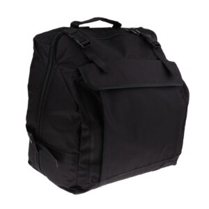 Piano Accordion Storage Bag Case with Pocket Black for Accordionist Students Beginners - for 120 Bass