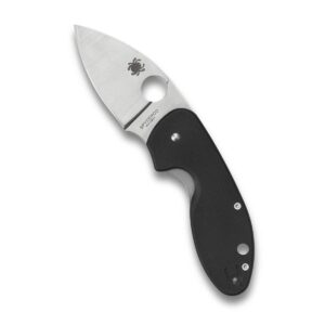 spyderco insistent value knife with 2.47" stainless steel blade and durable black g-10 handle - plainedge - c246gp