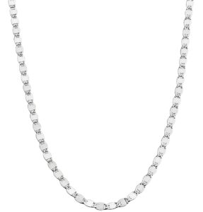 miabella italian 925 sterling silver sparkle mirror link chain necklace for women, made in italy (length 20 inches)