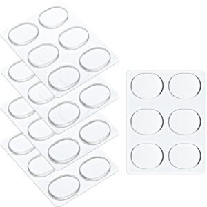 fiada 30 pieces drum dampeners gels silicone gel pads soft drum dampeners for drums cymbals tone control (transparent white)