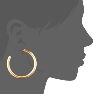 Lucky Brand Women's Gold Large Tubular Hoop Earrings, One Size