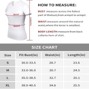 VEQKING Women's 2 Pack Dry Fit Athletic Shirt Moisture Wicking Short Sleeve Sport Tee Workout T-shirt Black+White