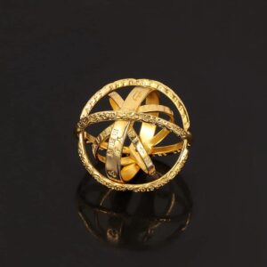 AttractionOIl Gifts 16th Century Germany Astronomical Armillary Sphere SIZE 9 Ring (Gold)