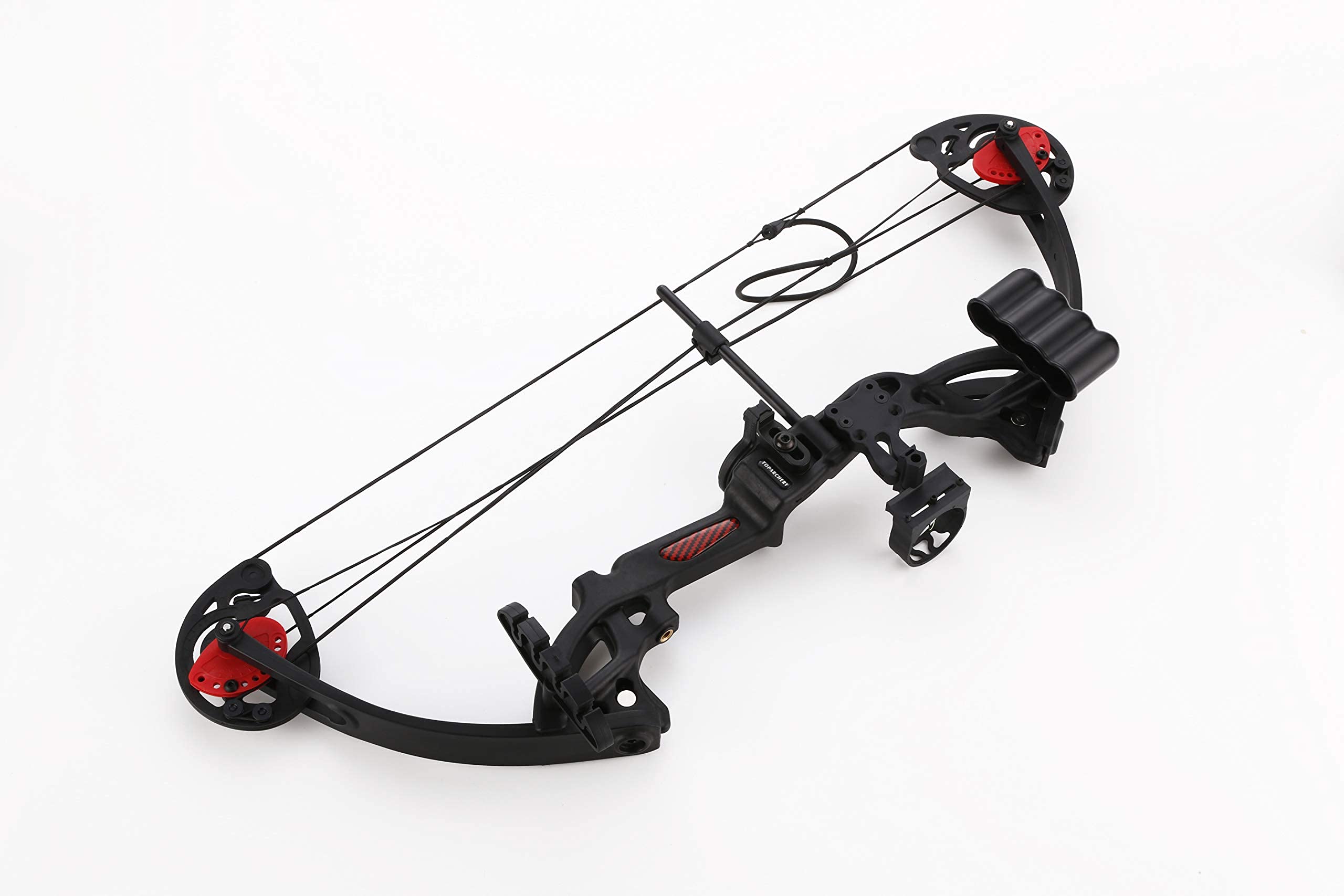 PANDARUS Compound Bow Archery for Youth and Beginner, Right Handed,19”-28” Draw Length,15-29 Lbs Draw Weight, 260 fps (Black Right Handed)