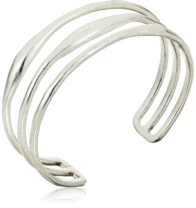 lucky brand women's simple life bar cuff bracelet, one size