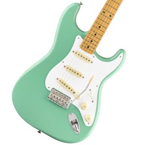 fender vintera 50s stratocaster electric guitar, with 2-year warranty, sea foam green, maple fingerboard