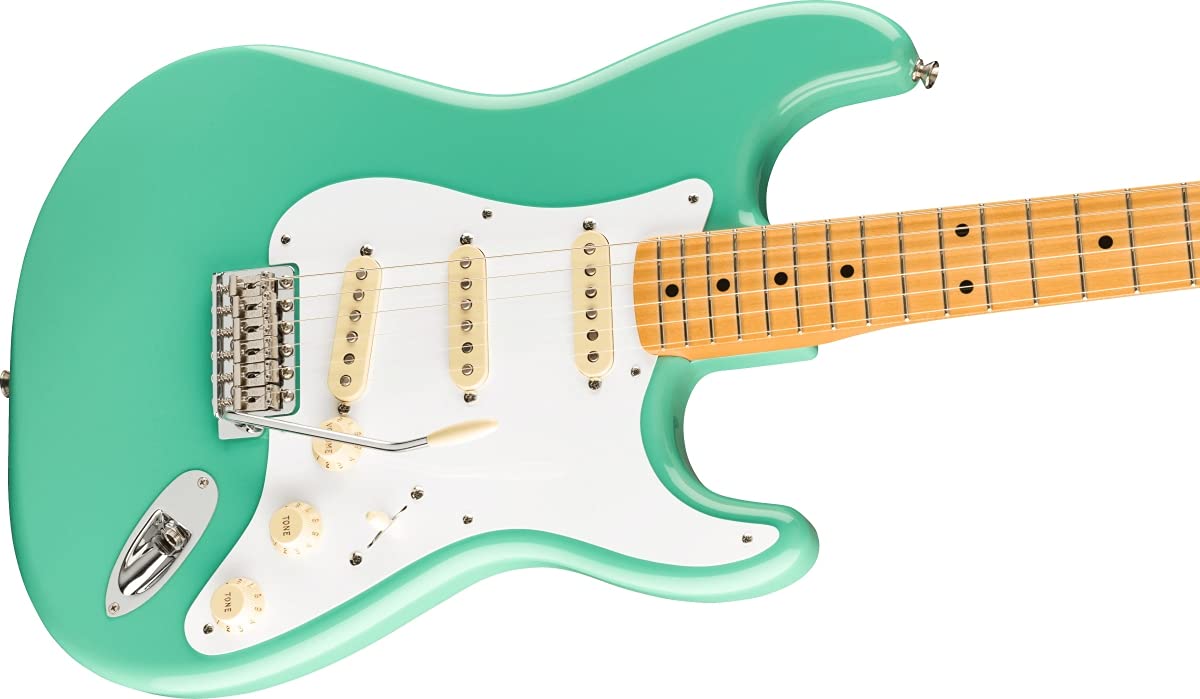 Fender Vintera 50s Stratocaster Electric Guitar, with 2-Year Warranty, Sea Foam Green, Maple Fingerboard