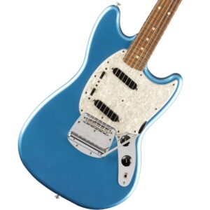 fender vintera 60s mustang electric guitar, with 2-year warranty, lake placid blue, pau ferro fingerboard