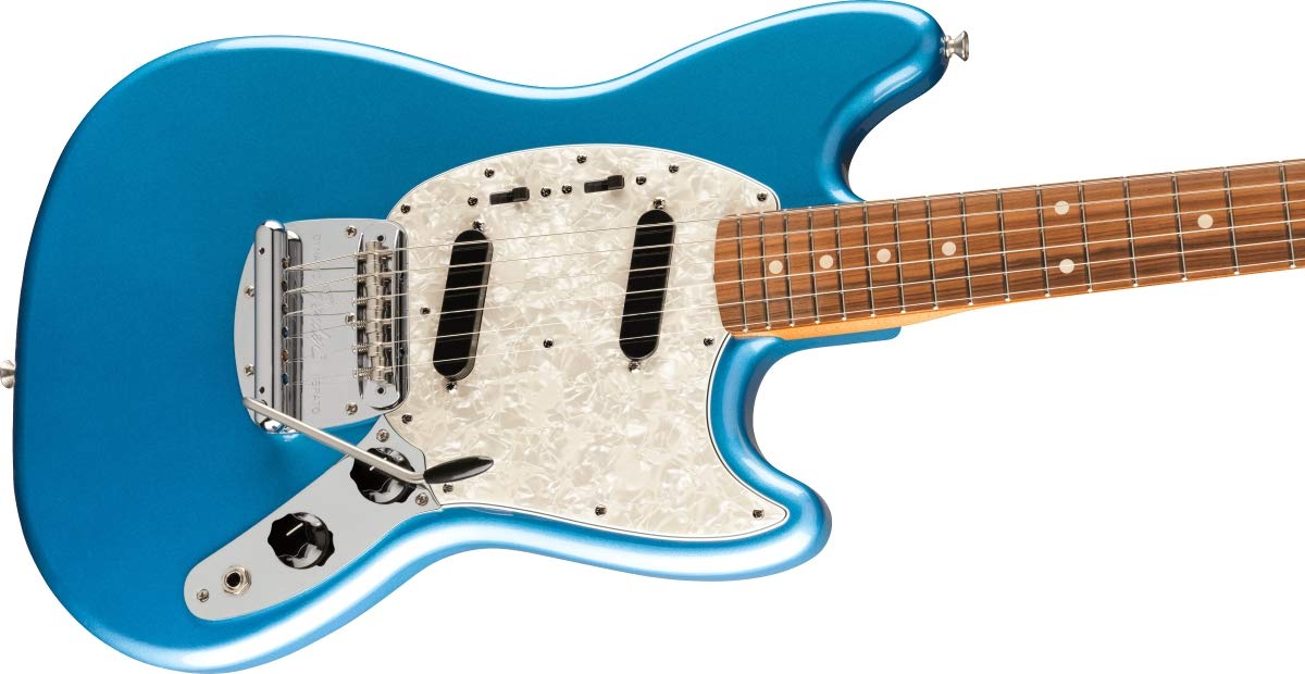 Fender Vintera 60s Mustang Electric Guitar, with 2-Year Warranty, Lake Placid Blue, Pau Ferro Fingerboard