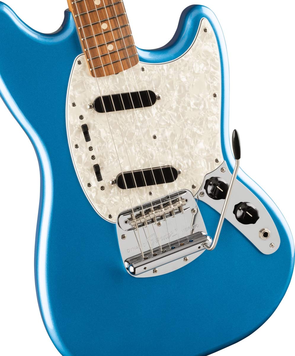 Fender Vintera 60s Mustang Electric Guitar, with 2-Year Warranty, Lake Placid Blue, Pau Ferro Fingerboard