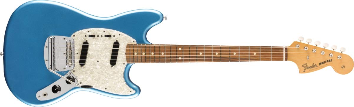 Fender Vintera 60s Mustang Electric Guitar, with 2-Year Warranty, Lake Placid Blue, Pau Ferro Fingerboard