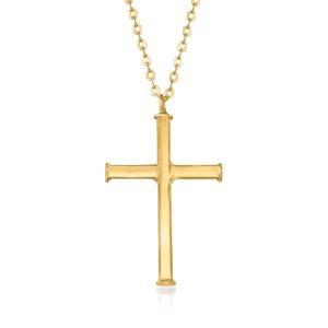 ross-simons italian 14kt yellow gold cross necklace. 20 inches