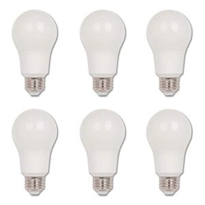 westinghouse 5133100 9 watt led bulbs (60 watt equivalent) omni a19, bright white, energy star, dimmable led bulbs, e26 medium base, 6-pack