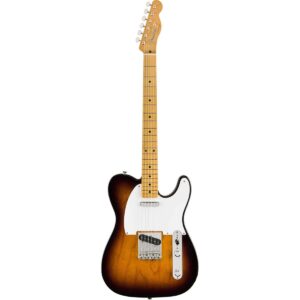 fender vintera 50s telecaster electric guitar, with 2-year warranty, 2-color sunburst, maple fingerboard