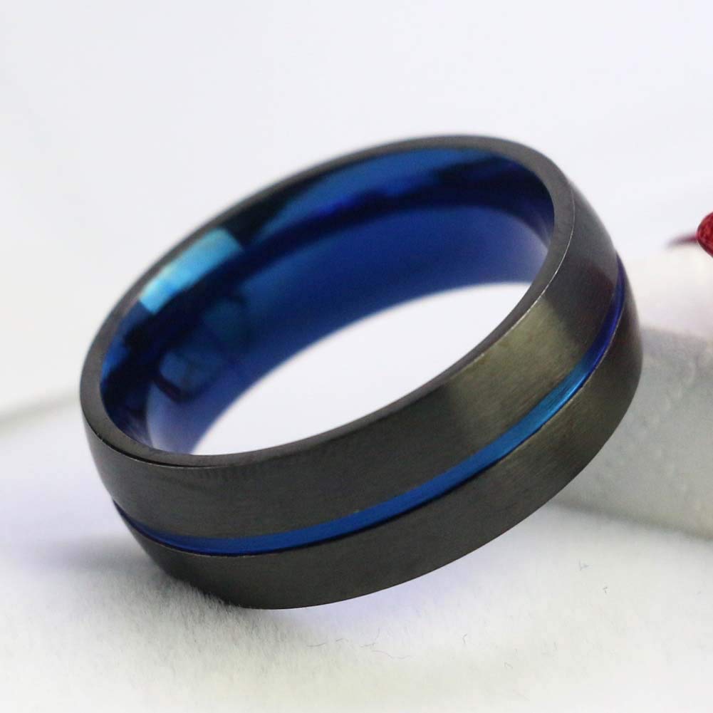 Ringcrown Couple Rings Black Gold Filled Heart Blue Cz Claddagh Ring Womens Wedding Ring Sets Man Tungsten Wedding Band