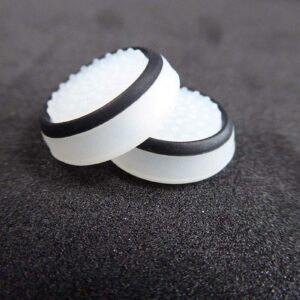 Silicone Thumb Stick Joystick Cap Analog Grip Thumbsticks Cap Cover Case for PS4 PS3 Xbox One Xbox 360 Game Controllers (White-Black)