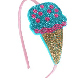 Bowbear Crystal Party Headband, Ice Cream