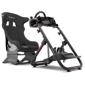 extreme sim racing wheel stand cockpit sxt v2 racing simulator - racing wheel stand black edition for logitech g25, g27, g29, g920, thrustmaster and fanatec - heavy dutty and foldable