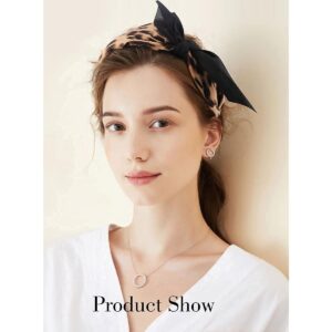 Jaciya 6 Pieces Knotted Bow Headbands for Women Fashion Wide Headband with Bow Bunny Ears Headband Vintage Hair Bands Girls Hair Accessories diademas cintillos para mujer