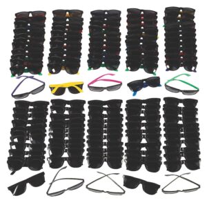 fun express bulk nomad sunglasses assortment, adult size - 120 pairs in bright colors - party accesories