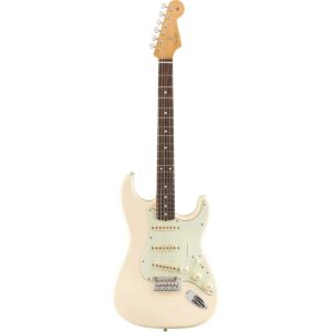 fender vintera 60s modified stratocaster electric guitar, with 2-year warranty, olympic white, pau ferro fingerboard