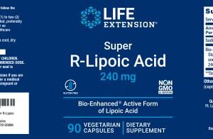 Life Extension Super R Lipoic Acid 240mg, 90 Capsules, Vegetarian