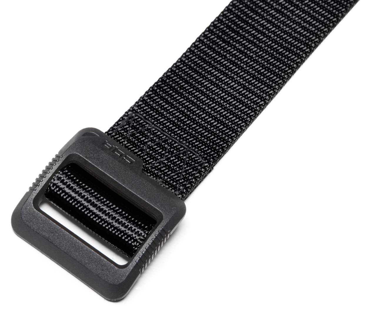 CQR Tactical Belt, Military Style Heavy Duty Belt, Webbing EDC Quick-Release Buckle, 2pack Plastic Flip Tab Black/Black, Large