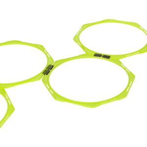 Trademark Innovations 24" Hexagonal Speed & Agility Training Rings - Set of 6 with Carry Bag (Yellow)