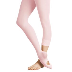 PAPPNTI Girls' Ultra Soft Pro Dance Tights Ballet Transition Daily Student Tights (Toddler/Little Kid/Big Kid) Pink 1 Pair M(5-7 Years)