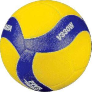 mikasa v330w, competition club indoor game volleyball, blue/yellow