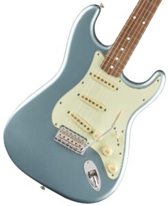 fender vintera 60s stratocaster electric guitar, with 2-year warranty, ice blue metallic, pau ferro fingerboard