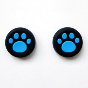 silicone thumb stick grips cap cover joystick thumbsticks caps for ps4 xbox one xbox 360 ps3 ps2 cat dog paw (e)