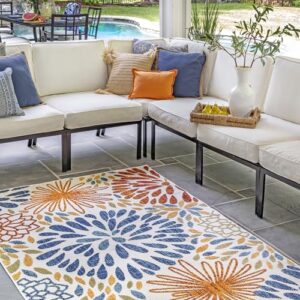 nuloom monique floral indoor/outdoor area rug, 8x10, multi