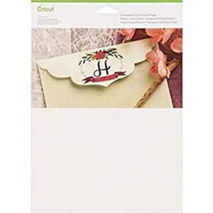 cricut (clear) printable sticker paper 8.5" x 11" 5 sheets