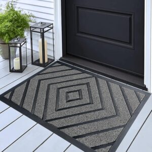 ubdyo - durable outdoor mat - front door mat - 30''x18'' - welcome mats outdoor - outdoor mat - entryway - grey (1-pack)