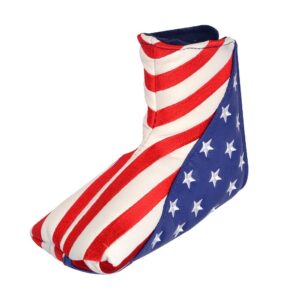 PLUSKER USA Golf Blade Putter Cover Magnetic Closure Stars and Stripes American Flag Pattern Design Patriotic Golf Head Covers