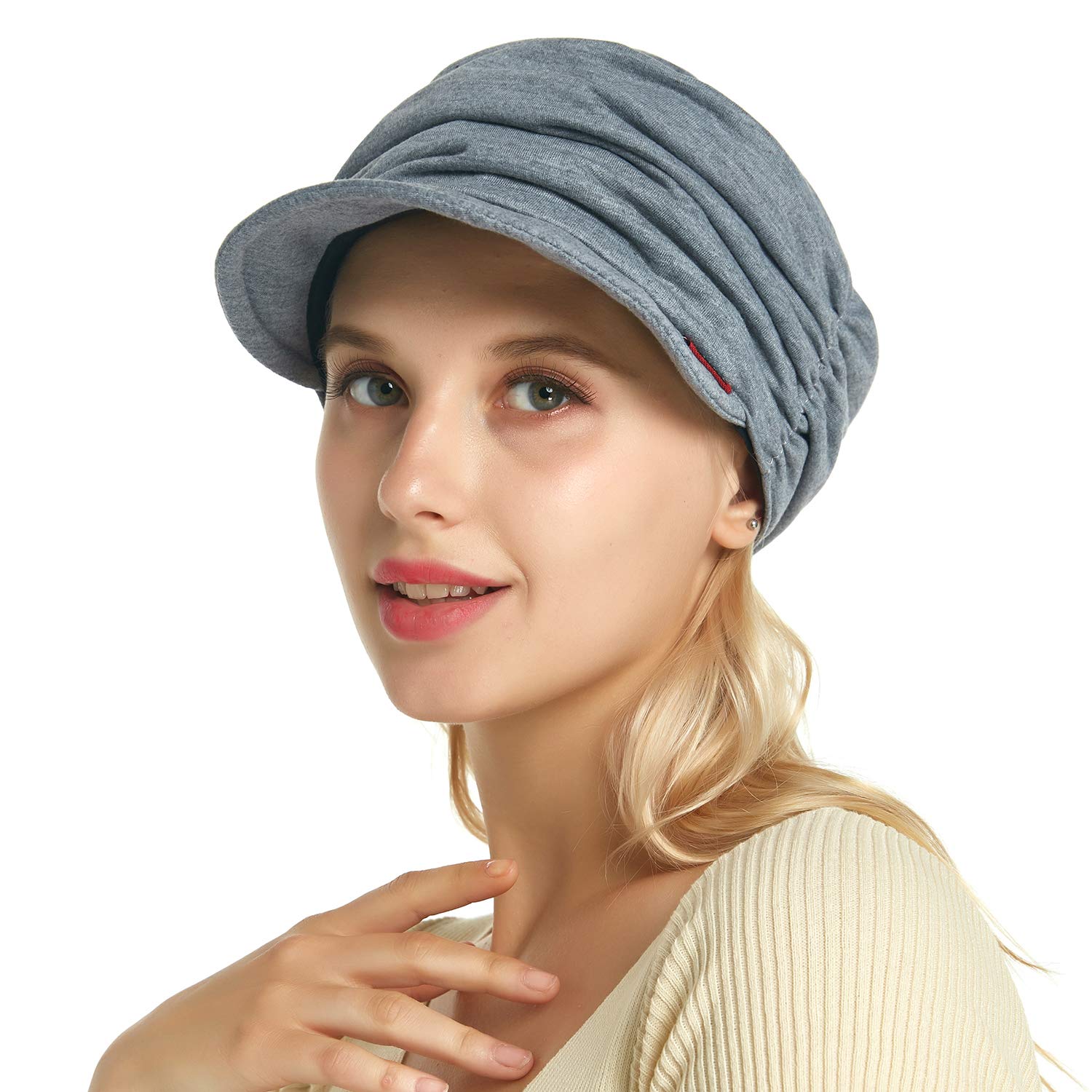 Fashion Hat Cap with Brim Visor for Woman Ladies, Best for Daily Use(Medium Grey)