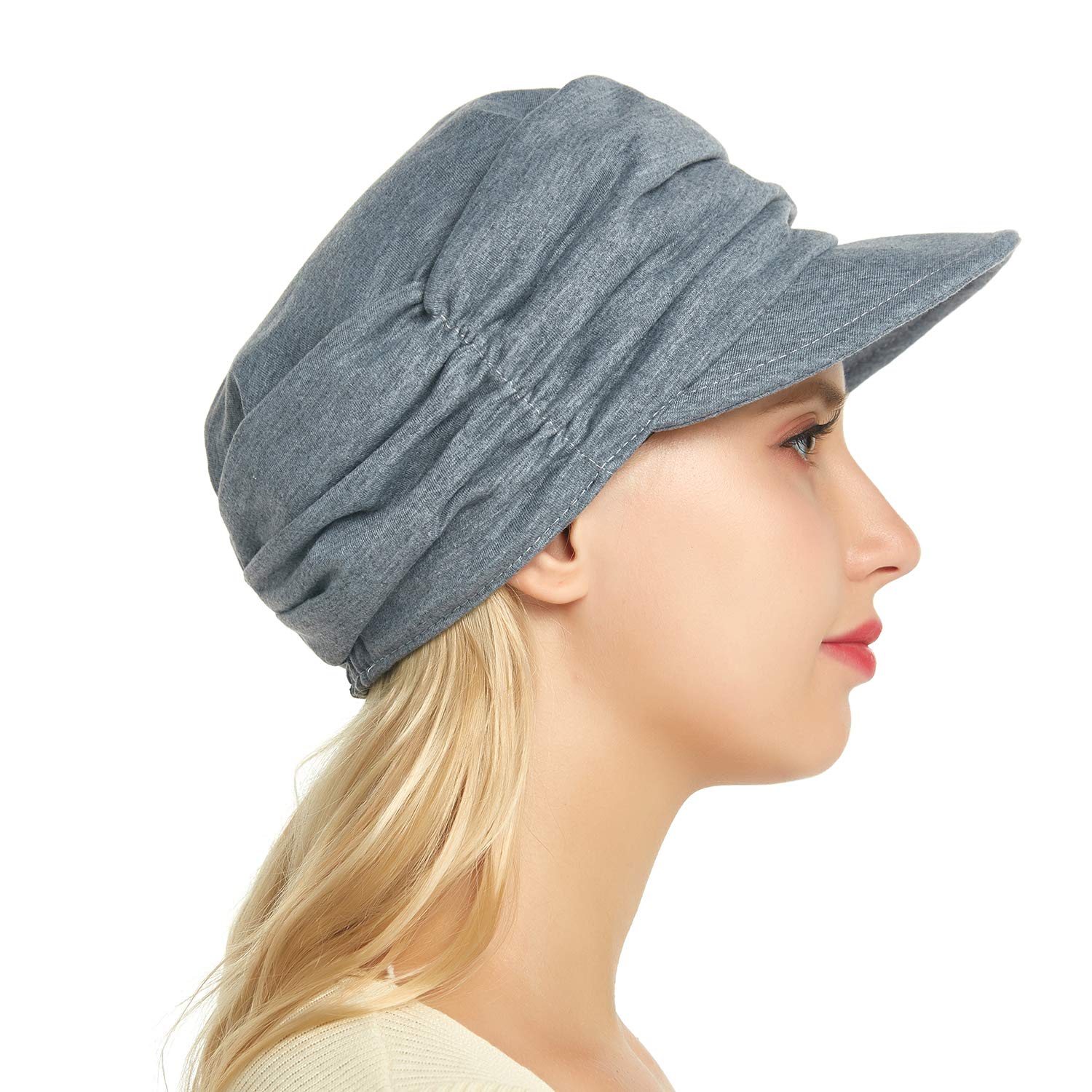 Fashion Hat Cap with Brim Visor for Woman Ladies, Best for Daily Use(Medium Grey)