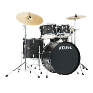 Tama Imperialstar 5-Piece Kit with Meinl HCS Cymbals (Carton A, Black Oak Wrap) Bundle with Tama Imperialstar 5-Piece Kit with Meinl HCS Cymbals (Carton B, Black Oak Wrap) (2 Items)