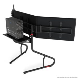 Extreme Sim Racing Triple Screen Tv Stand Add-on Upgrade With Back Tray - Fits almost all Sim Racing Rigs in the Market - Suitable for TV sizes up to 3 x 37"