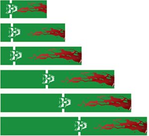 white water archery laminated green blood trail & skull 1 arrow wraps 15 pc choose length width (8, 75)