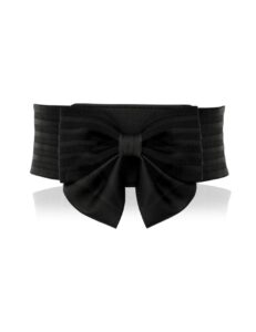 yalemei women cute bow wide elastic waist belt - adorable dress accessory (xxl)