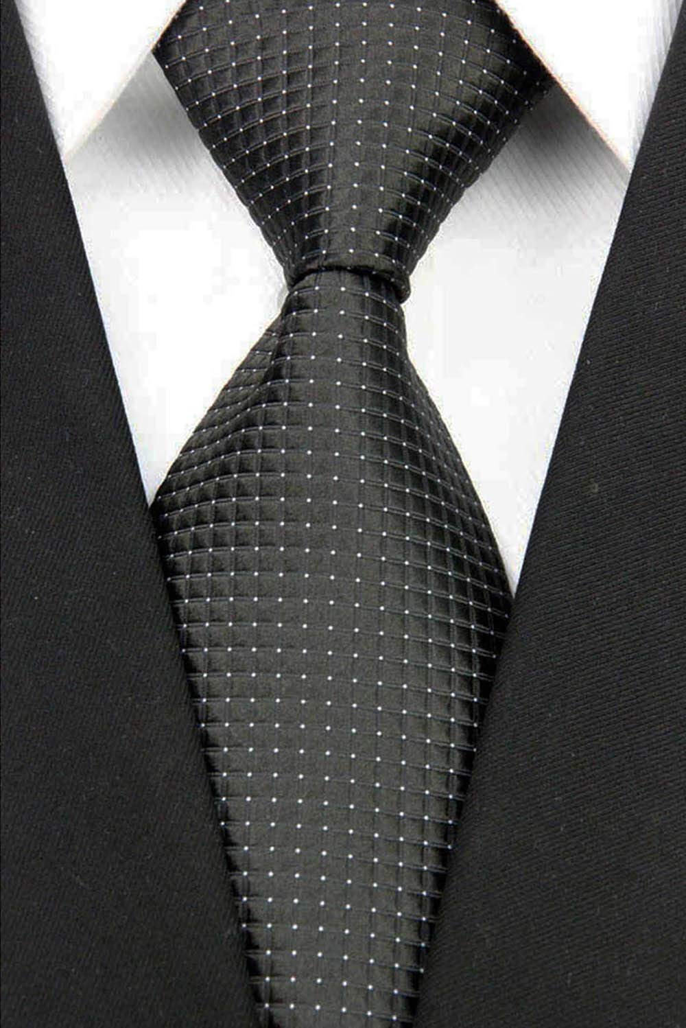 Wehug Lot 6 PCS Men's Tie Silk Tie Woven Necktie Jacquard Neck Ties Classic Ties For Men style030