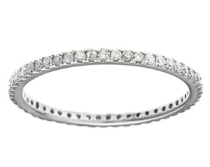 10k white gold eternity diamond wedding band (1/3 cttw, i-j color, i2-i3 clarity)