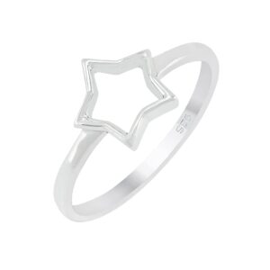 tishavi star shape sterling silver ring, size 9, 925 silver ring