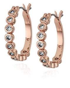 kate spade new york huggies earrings clear/rosegold one size