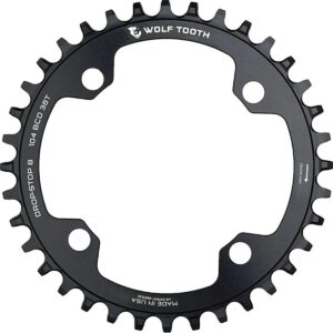 wolf tooth 104 bcd spider mountain bike chainring for shimano 12spd hyperglide+ chain (36 tooth, drop-stop st, mtb)