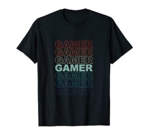 gamer vintage retro gamers video games gaming videogame game t-shirt