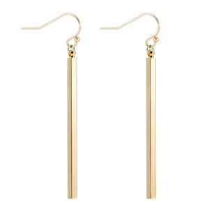 aobei pearl minimal long bar earrings 18k gold plated drop line dangle geometric jewelry for women