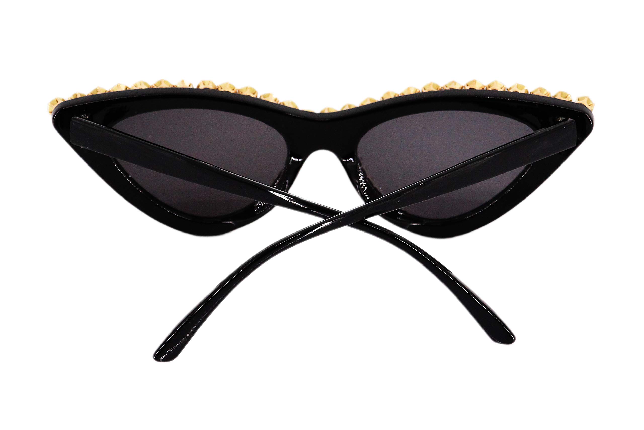 Naimo Sparkling Crystal Cat Eye Sunglasses UV Protection Rhinestone Sunglasses